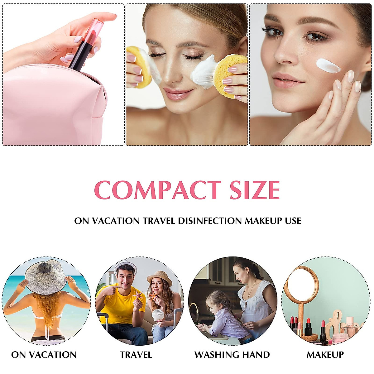 50 Pack Foam Pump Bottle 1oz/ 30ml Refillable Dispenser Travel Size Plastic Mini Foam Pump Bottle Lash Shampoo Bottles Portable Clear Mini Foaming Bottle for Shampoo Cleaning Lash Cosmetics Packaging