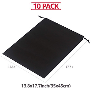 Set of 10 Jumbo Shoe Bags for Travel Non-Woven with Rope for Men and Women Large Shoes Pouch Storage Packing Organizers