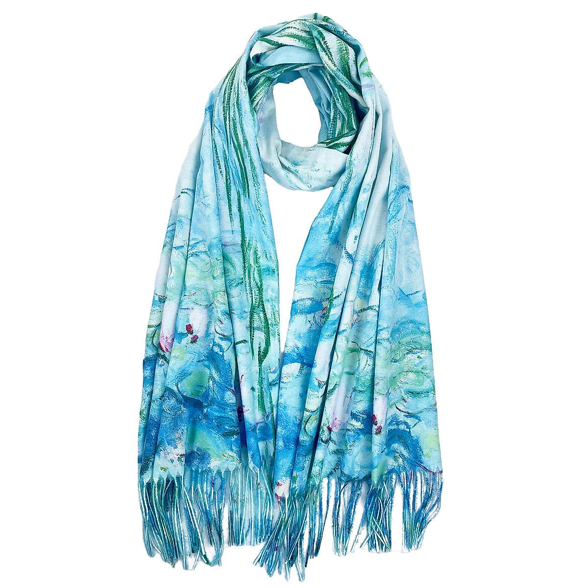 VIUJUH Soft Cashmere Feel Scarf Elegant Large Winter Warm Scarves Shawl Wrap Gifts Monet Klimt Van Gogh's Art Printed