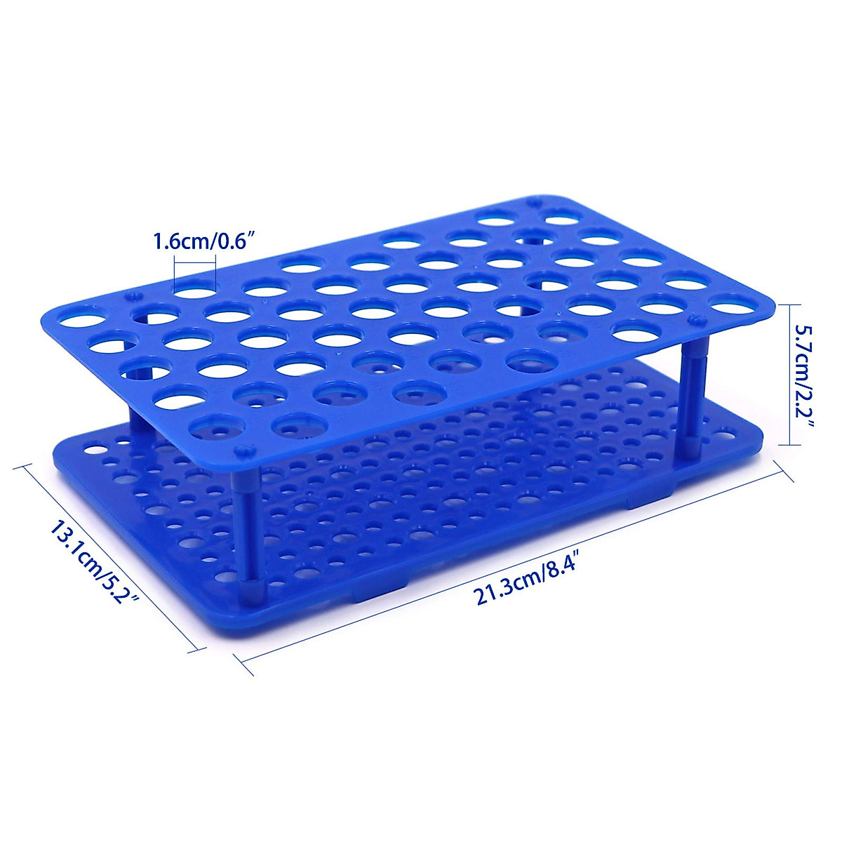 3pcs Plastic Test Tube Rack Holder for 10ml/15ml Centrifuge Tubes, 50 Holes Detachable Centrifuge Tube Rack for Lab