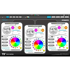 Thermaltake Riing Quad 120mm 16.8 Million RGB Color (Alexa, Razer Chroma) Software Enabled 4 Light Rings 54 Addressable LED 9 Blades Hydraulic Bearing Case/Radiator Fan CL-F088-PL12SW-B, Black