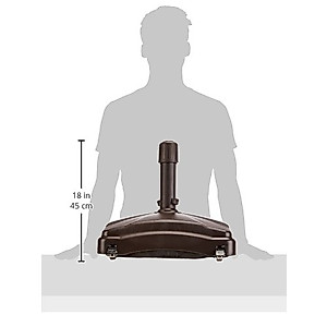 Shademobile Outdoor Umbrella Stand w/ Easy Rolling Base (up to 125lb) Heavy Duty Universal Design for Weighted Commercial Patio & Deck Big Mobile Sun Shade w/ Hidden Wheels | Bronze, Black, Sandstone