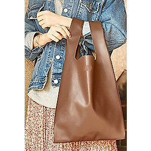 Women's Satchel Bag Small Clutch Cute PU Shoulder Bag Hobo Bag Solid Color Mini Purse