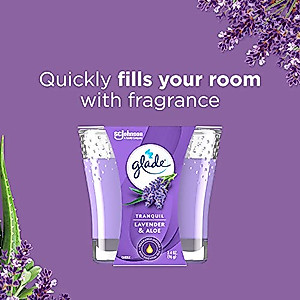 Glade Candle Jar, Air Freshener, Tranquil Lavender & Aloe, 3.4 Oz