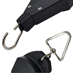 TIHOOD 3PCS Plant Pulley Hanger with 3 PCS Metal Ceiling Plant Hooks, Retractable Plant Hook Pulley, Adjustable Heavy Duty Plant Hanging Pulleys for Garden Baskets & Bird Feeder