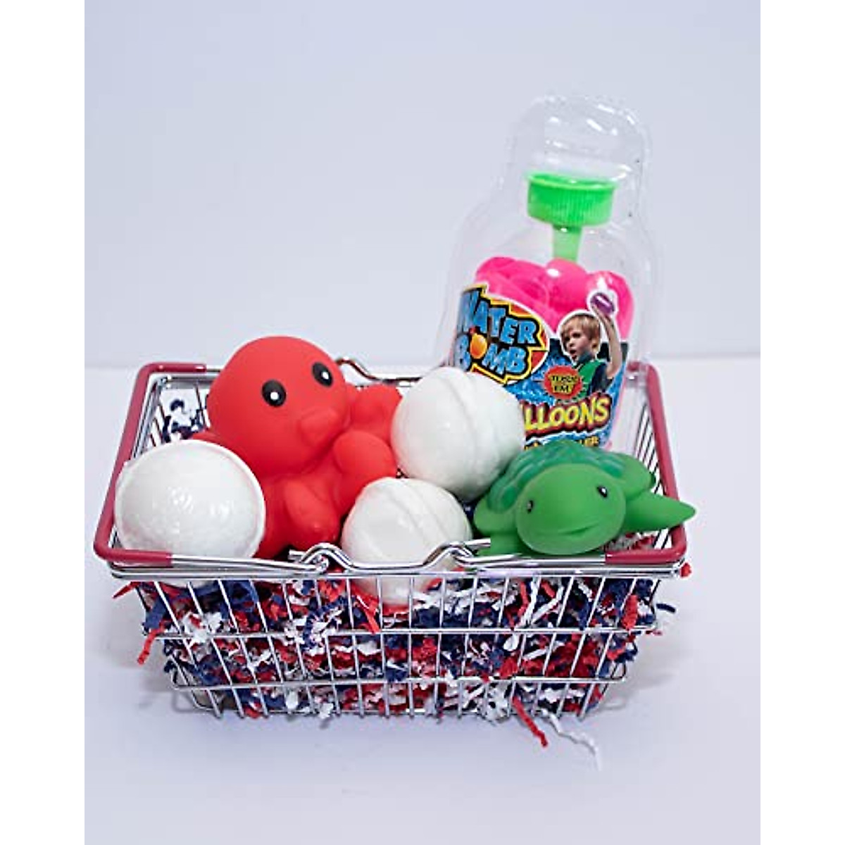 MagicWater Supply Soft & Thin Cut Crinkle Paper Shred Filler (2 LB) for Gift Wrapping & Basket Filling - Red, White and Blue