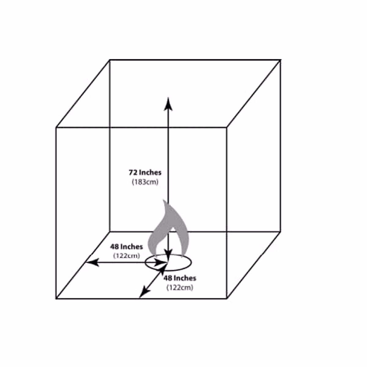 Pyromania Monument Outdoor Concrete Fire Pit Table, 41 x 41 Inches - Natural Gas Model in Charcoal Gray Color
