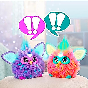 Furby Purple, 15 Fashion Accessories, Interactive Plush Toys for 6 Year Old Girls & Boys & Up, Voice Activated Animatronic