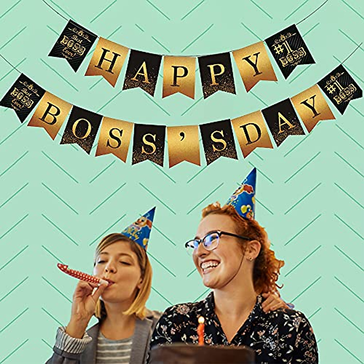 Happy Boss’s Day Banner Party Decorations Supplies - International Boss Day Hanging Banner Number 1 Boss Decoration Banner Best Boss Ever Party Decor