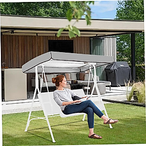 Swing Canopy Replacement, 75x47 Waterproof Swing Cover Replacement, Sunproof Outdoor Swing Cover for Garden Swing Chair Patio Hammock Grey Swing Cover Replacement Swing Cover Swing Seat Replacement