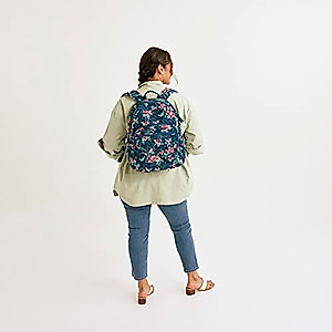 Vera Bradley Women's Cotton Campus Backpack, Island Garden - Recycled Cotton, One Size