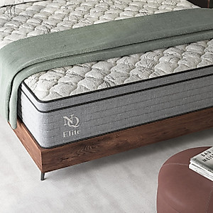 NapQueen Elite Series Machka Twin Size Mattress, 12 Inch Cooling Gel Memory Foam Mattress Twin Size, Hybrid Mattress in a Box with Individual Pocket Spring, CertiPUR-US Certified, Made in USA