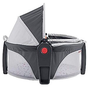 Fisher-Price Portable Bassinet and Play Space On-the-Go Baby Dome with Developmental Toys and Canopy, Arrows Away (Amazon Exclusive)