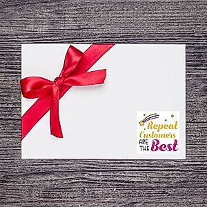 Repeat Customers are The Best Stickers,Thank You Stickers,Handmade Stickers,Small Shop Stickers,Envelopes Stickers for Small Business, Online Retailers,Handmade Goods,500 Labels Per Roll