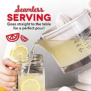 Dash Citrus Juicer Extractor: Compact Juicer for Healthy Juice, Oranges, Lemons, Limes, Grapefruit & other Citrus Fruit with Easy Pour Spout + 32 oz Pitcher - White