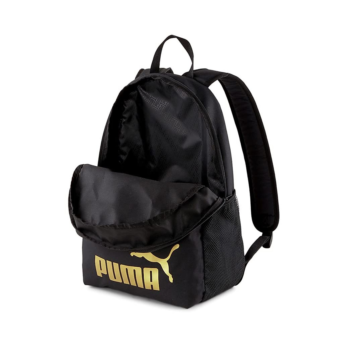 PUMA Backpack, Black-Golden Logo, OSFA