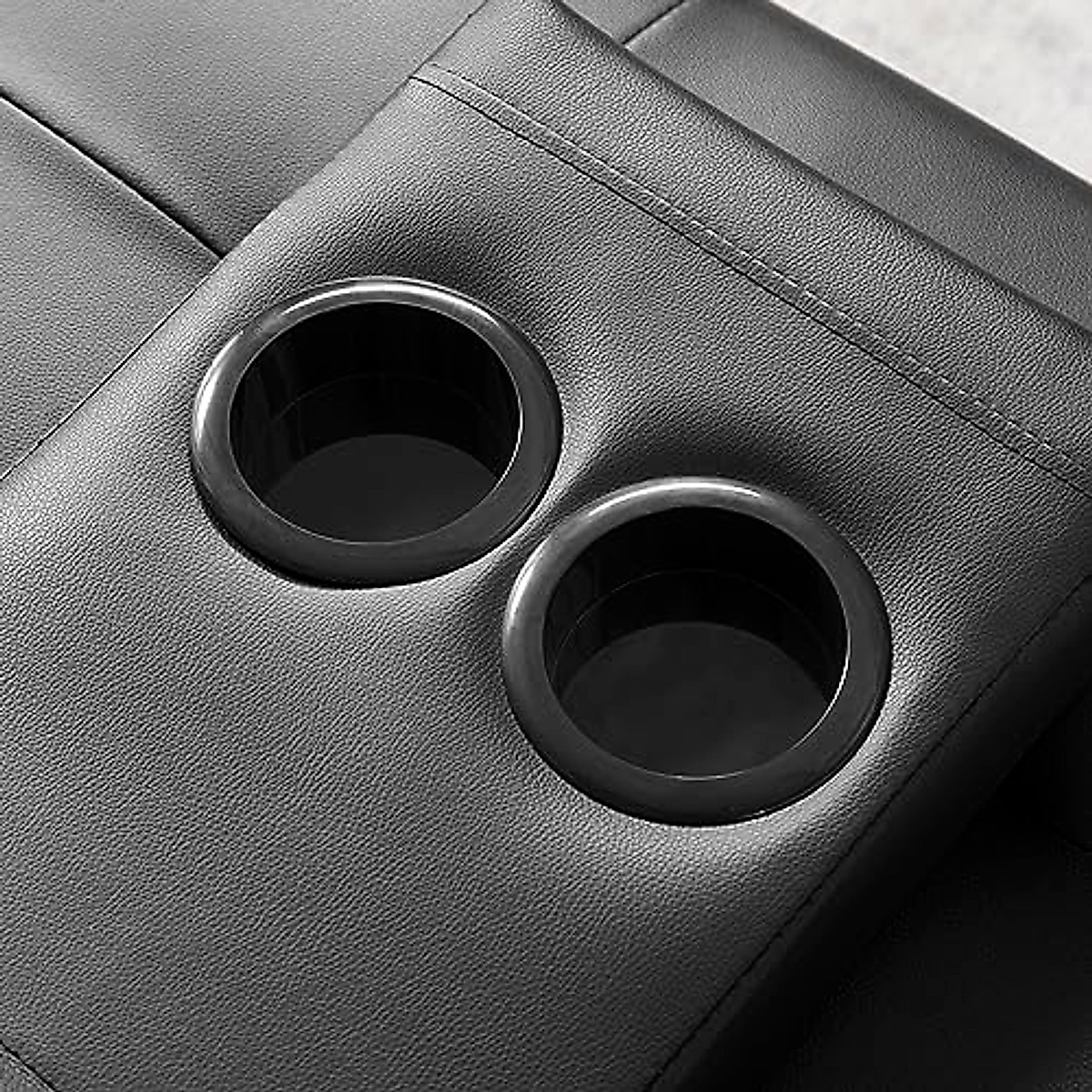 Convertible Sofa Bed Adjustable Couch Sleeper Modern Home Recliner Reversible Loveseat Folding Daybed Guest Bed for Living Room,PU,2 Cup Holders,3 Angles,Metal Legs,600lb Capacity