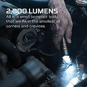 NEBO Redline Torchy 2K 2000 Lumen Pocket Flashlightfor EDC, Wireless USB Rechargeable LED Water & Impact Resistant for Camping, Hunting, Hiking, Fishing, 5 Light Modes, Water and Impact Resistant