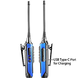 Arcshell Rechargeable Long Range Two-Way Radios with Earpiece 2 Pack Walkie Talkies Li-ion Battery and Charger Included
