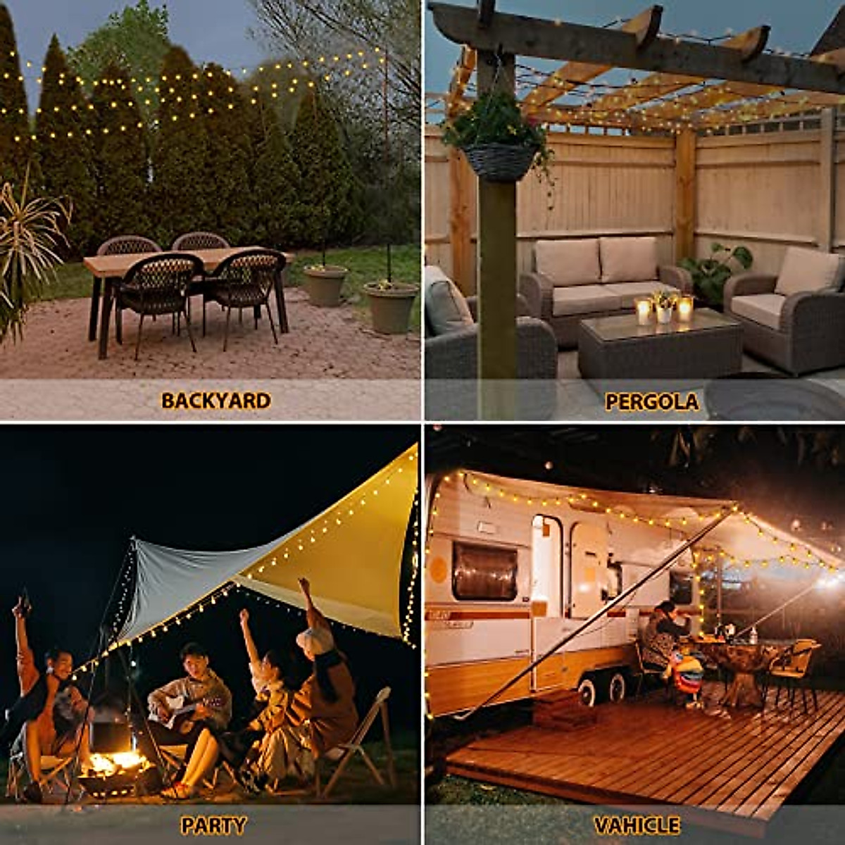 Solar String Lights Outdoor 46ft 100LED Crystal Globe Lights, Solar Powered with USB, IP67 Waterproof Patio Lights, 8 Modes, Outdoor Decoration for Pool Garden Patio Porch Party Christmas Wedding