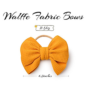 Prohouse 21 PCS Big Bows Baby Nylon Headbands Hairbands Hair Bows Elastics for Baby Girls Newborn Infant Toddler Child Hair Accessories