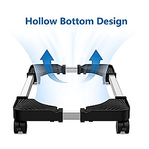 LABOBOLE Computer Tower Stand, Premium PC Tower Stand, PC Stand, Desktop Stand with Rolling Caster Wheels, Computer Stand for Gaming PC Case, CPU Stand Fits Most Gaming PC and Printer Under Desktop