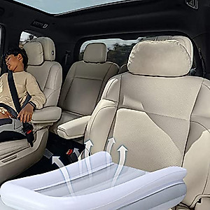 Zankie Inflatable Toddler Travel Bed with seat Belt,Baby Travel Plane Bed with Hand Pump,Inflatable Airplane Car Bed for Toddler,Fly Traval Kids Bed,Portable Toddler Bed for Travel & Camping