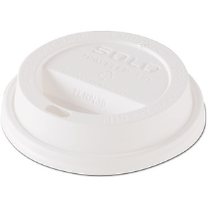 SOLO TLP316-0007 White Traveler Lid for SSP and Bare Paper Hot Cup - 2 Packs of 100 (200 Lids Total)