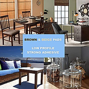 8 Pack - 2 Colors Self Adhesive Square Furniture Felt Pad Surface Protector for Hardwood, Tile, Laminated Floor - Cut into Any Shape