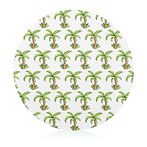 Tropic Palm Trees Cutting Board Tempered Glass Chopping Board for Kitchen Hotel