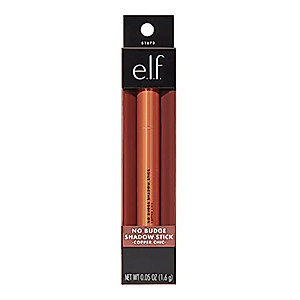 e.l.f. No Budge Shadow Stick, Longwear, Smudge-Proof Metallic Eyeshadow, Copper Chic, 0.056 Oz (1.6g)