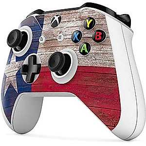 Skinit Decal Gaming Skin Compatible with Xbox One S Controller - Originally Designed Texas Flag Dark Wood Design