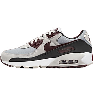 NIKE Men's Air Max 90 Shoes, Grey Black, 12