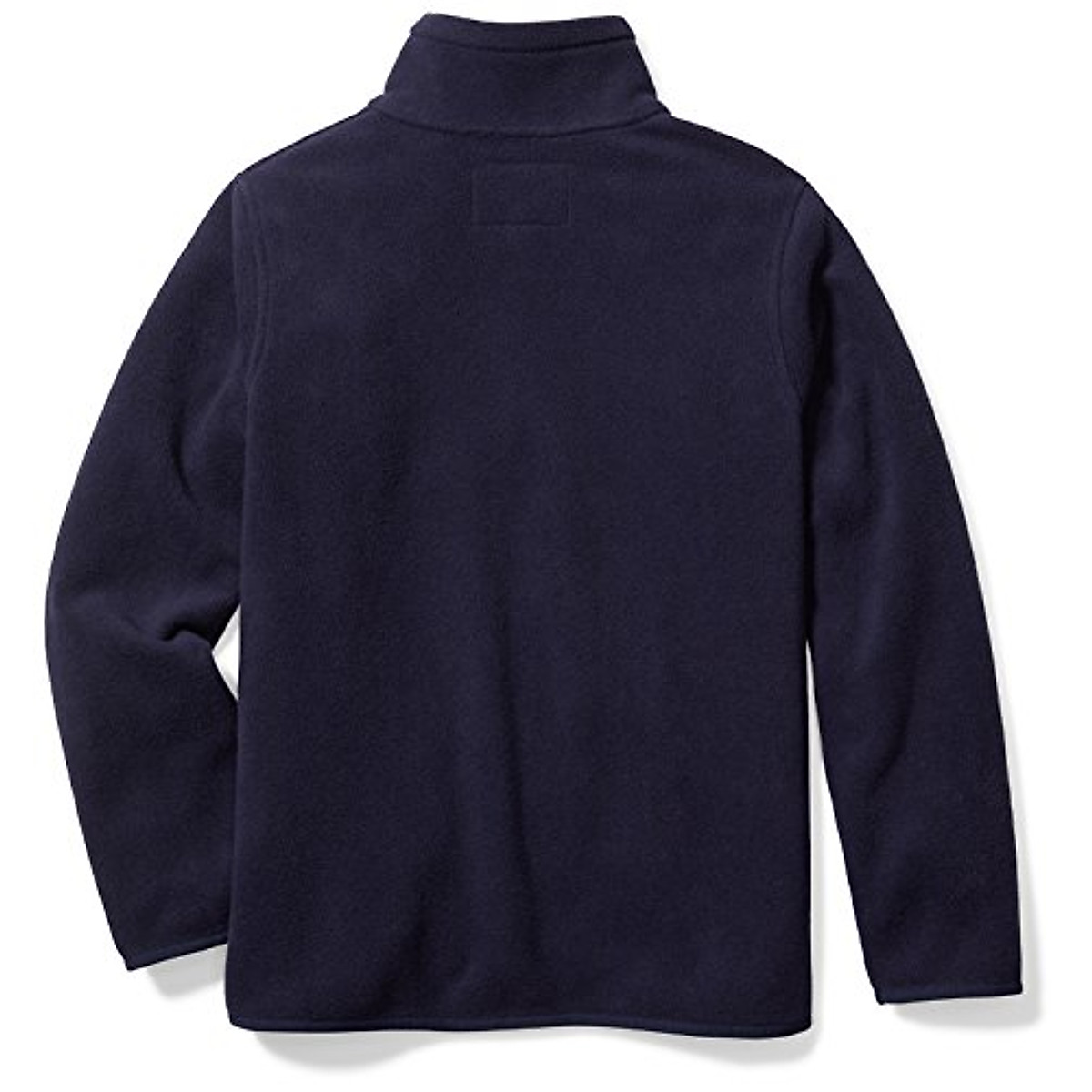 Amazon Essentials Boys' Polar Fleece Full-Zip Mock Jacket, Navy, Medium