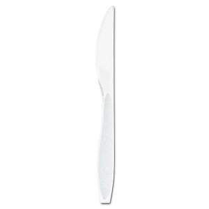 SOLO HSWK0007 Impress Heavyweight Full-Length Polystyrene Cutlery, Knife, White, 1000/Carton