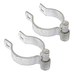 Pressed Steel Chain Link Fence Post Hinge w/Bolt 3" [2 7/8" OD] x 5/8" | Heavy Duty Hinges | (Pack of 2)