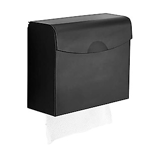 GKMJKI Wall-Mounted Paper Towel Dispenser Dual Dispensing Paper Holder Metal Kitchen Tissue Dispenser Bathroom