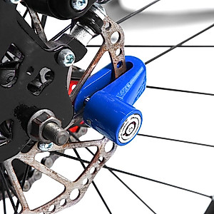 OUKENS Bicycles and Spare Parts Bicycle Lock, 3 Colors Metal Bike Lock Disc Brakes Anti Theft Bicycle Locks with Plastic