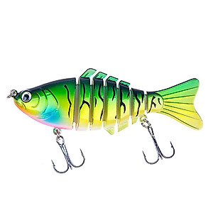 Grebest Fishing Lures,10cm 15.6g Plastic Artificial Lifelike Fake Lure Fishing Tackle Tools Accessory for Fishing Enthusiast Fishing Lovers Bass Trout Fishing 5 One Size