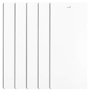DALIX PVC Veritcal Blind Replacement Slats Curved Smooth White (82.5 Length) (5, White)