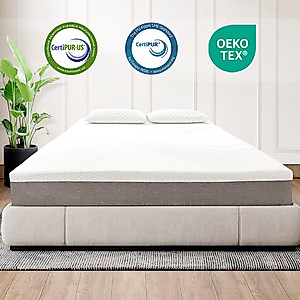 Gelsea Twin Mattress for Child,10 Inch Memory Foam Mattress in a Box,Green Tea Infused,Hypoallergenic Bamboo Charcoal,Made in USA,Twin Bed,39" X 75" X 10" (10 INCH-Olune, California King)