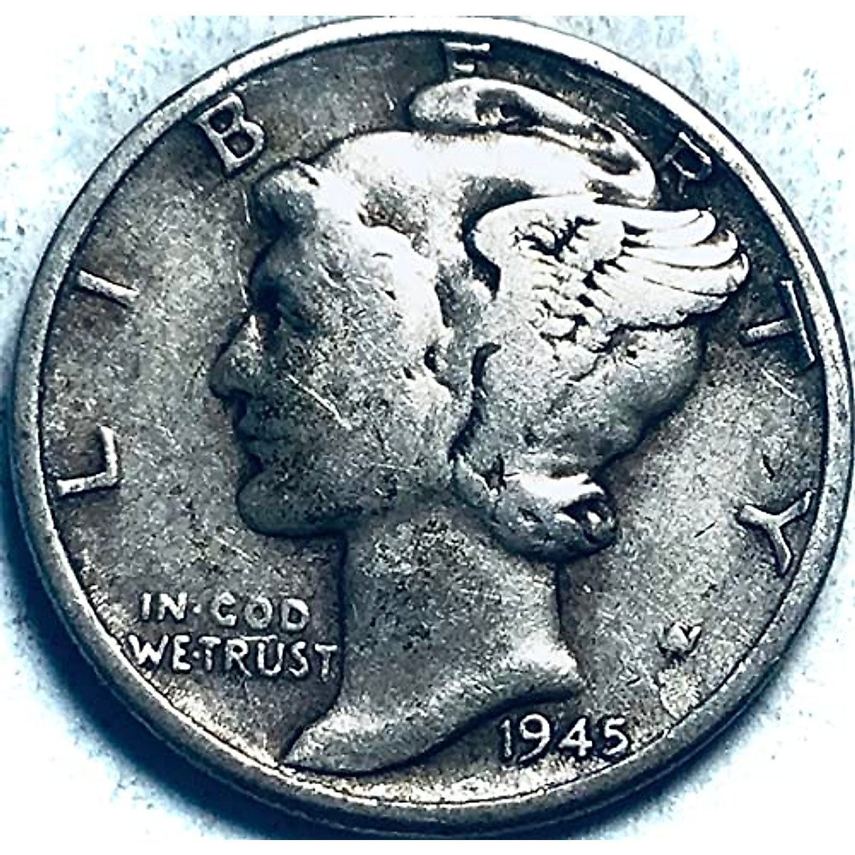 1945 P Mercury Silver Dime Seller Fine