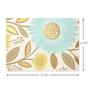 Hallmark Blank Note Cards (Flowers and Dots, 50 Blank Cards or Thank You Cards with Envelopes)
