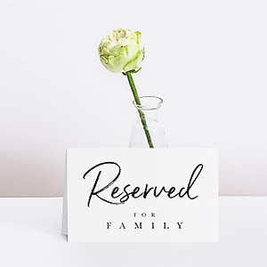 20 PCS Reserved Signs, Tented Table Place Cards for Wedding Reception, Engagement Party, Rehearsal Dinner, Anniversary Party or Any Events (6” x 4”)