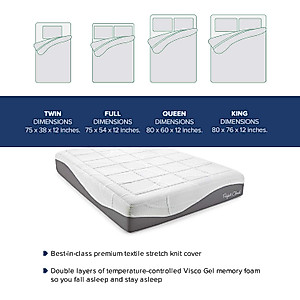 Perfect Cloud Made in The USA Elegance Plush Gel-Infused 12-inch Memory Foam Mattress - Pressure Relieving - Bed-in-a-Box (California King)
