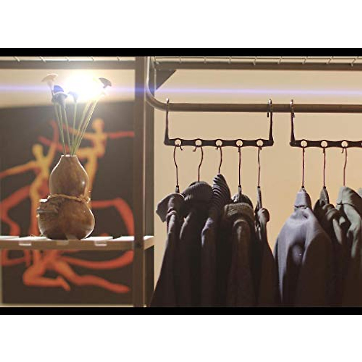 Space Saver Hangers for Smart Closet Organizer (16, Black)