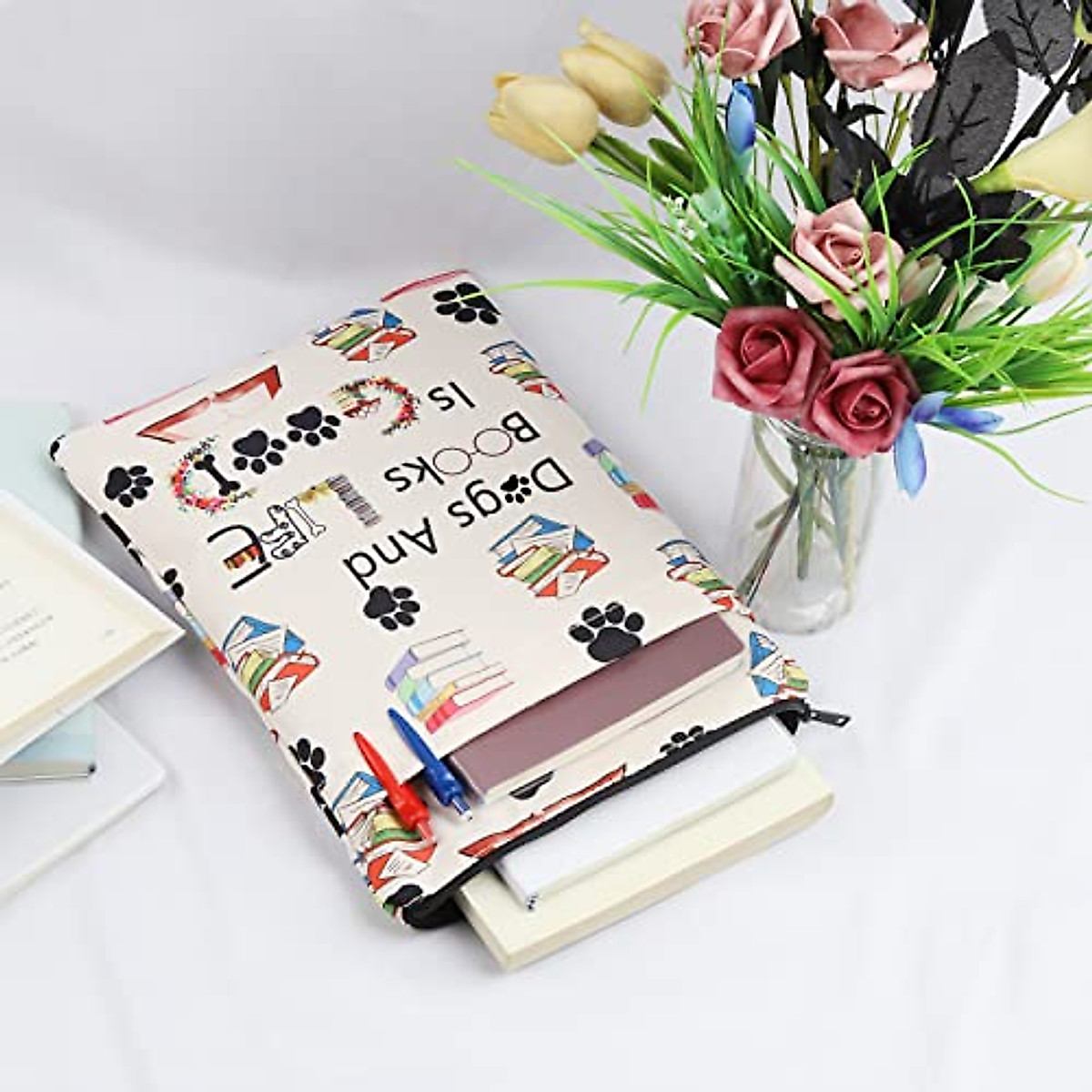 Dog Book Sleeve Book Lover Gift Dog Owner Gift Bookworm Book Protector Book Nerd Gift Pet Dog Mom Book Covers