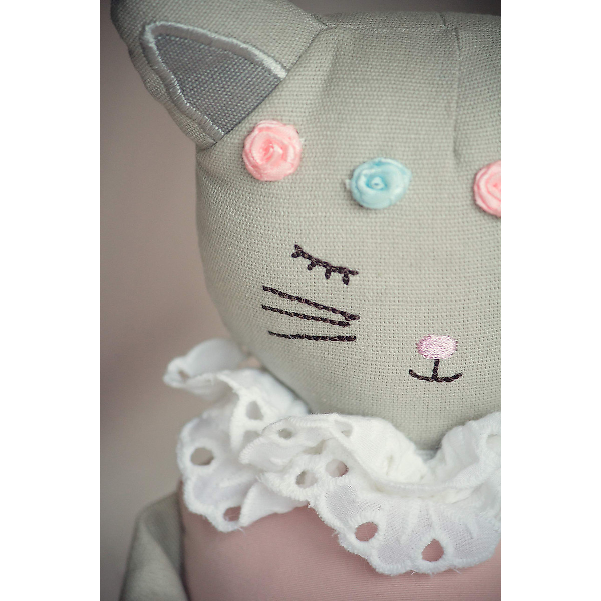 Inspired by Jewel Poppy The Cat - Handmade 24.8-Inch Plush Doll with Ballerina Tutu Outfit - Pretty Stuffed Toy Surprise Gift for a Little Princess Age 3+ - Soft Plushie for Hugs, Cuddle and Comfort