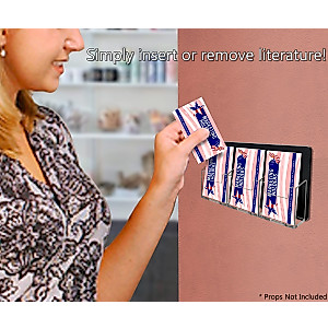 Marketing Holders Wall Business Card Holder with Hanging Hardware for 2" x 3.5" Vertical Appointment Gift or Reward Cards Schools Colleges Universities Retail Stores 3 Slot Clear on Black Acrylic