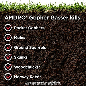 Amdro Gopher and Mole Killer, 6 Gassers, 0.75 oz